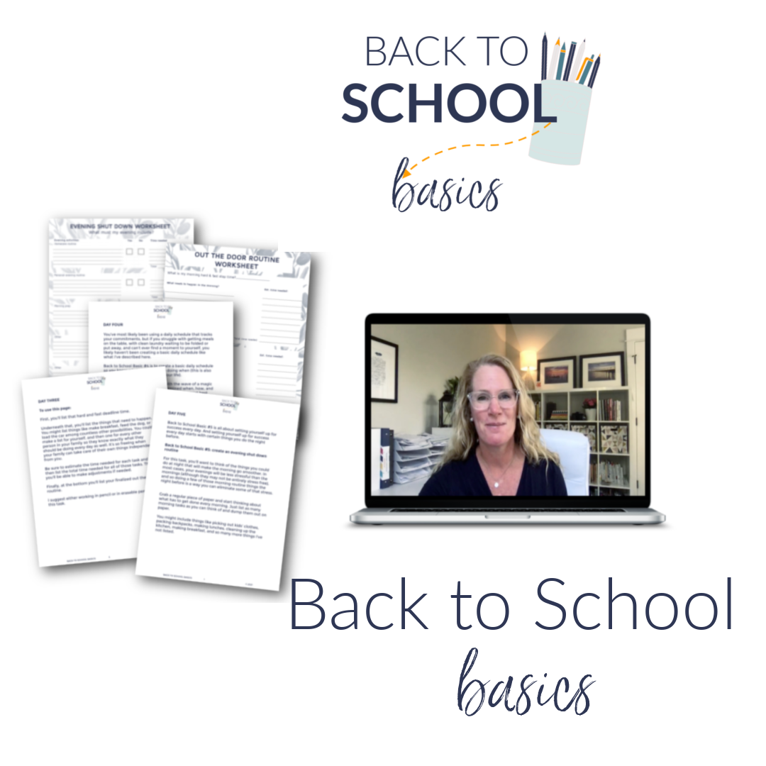 Back to School Basics – The Intentional Mom Shop