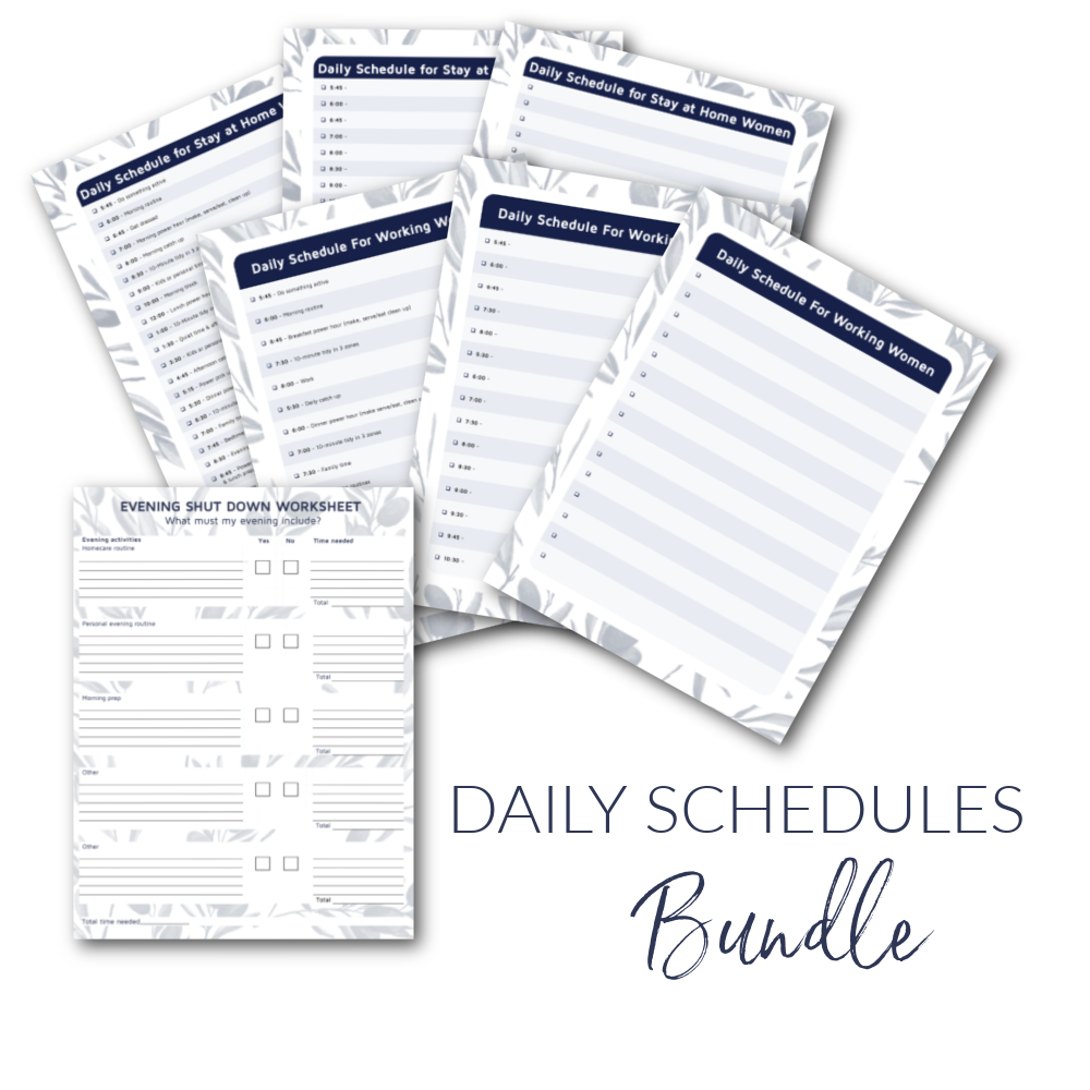 Daily Schedules Bundle – The Intentional Mom Shop