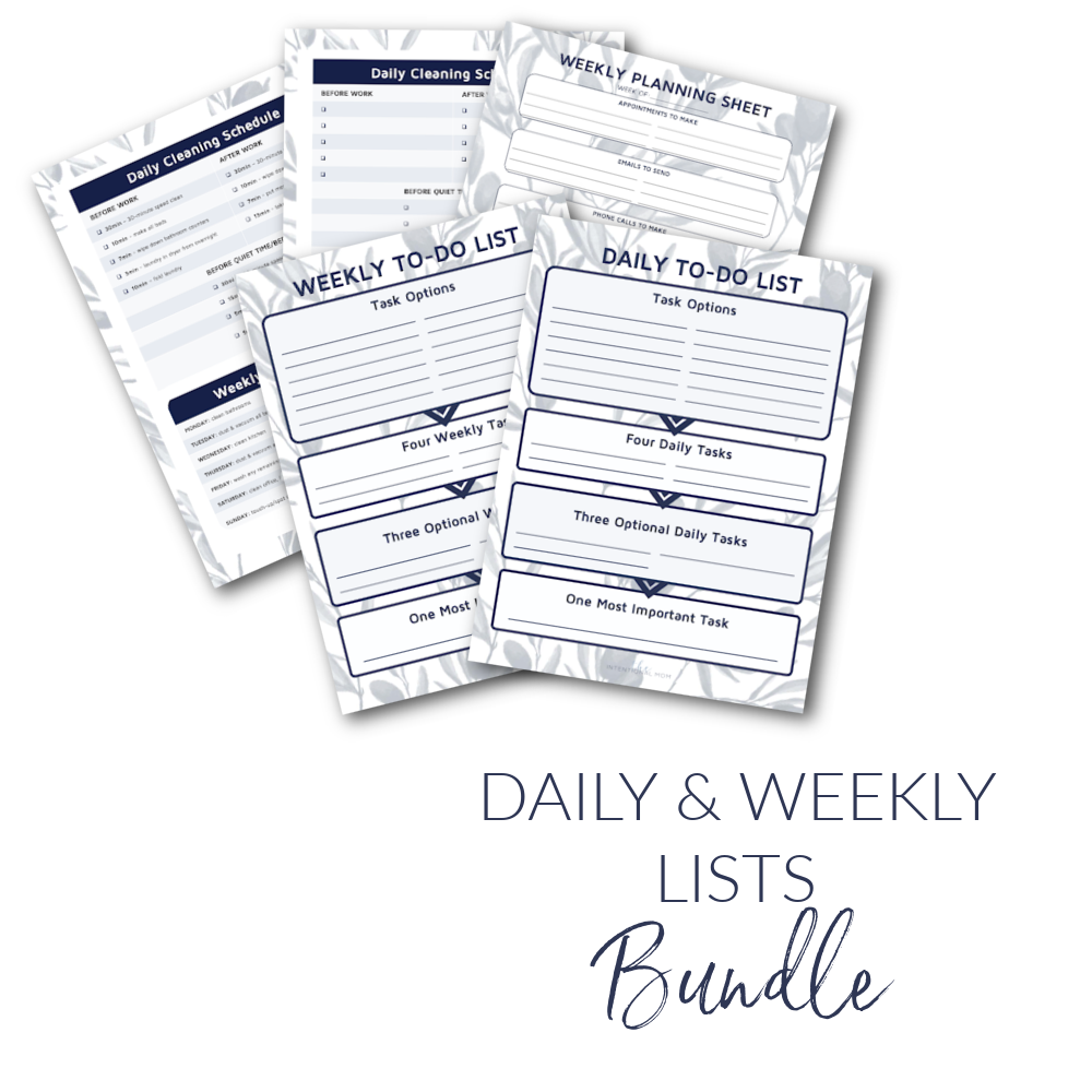 Daily & Weekly Lists Bundle – The Intentional Mom Shop